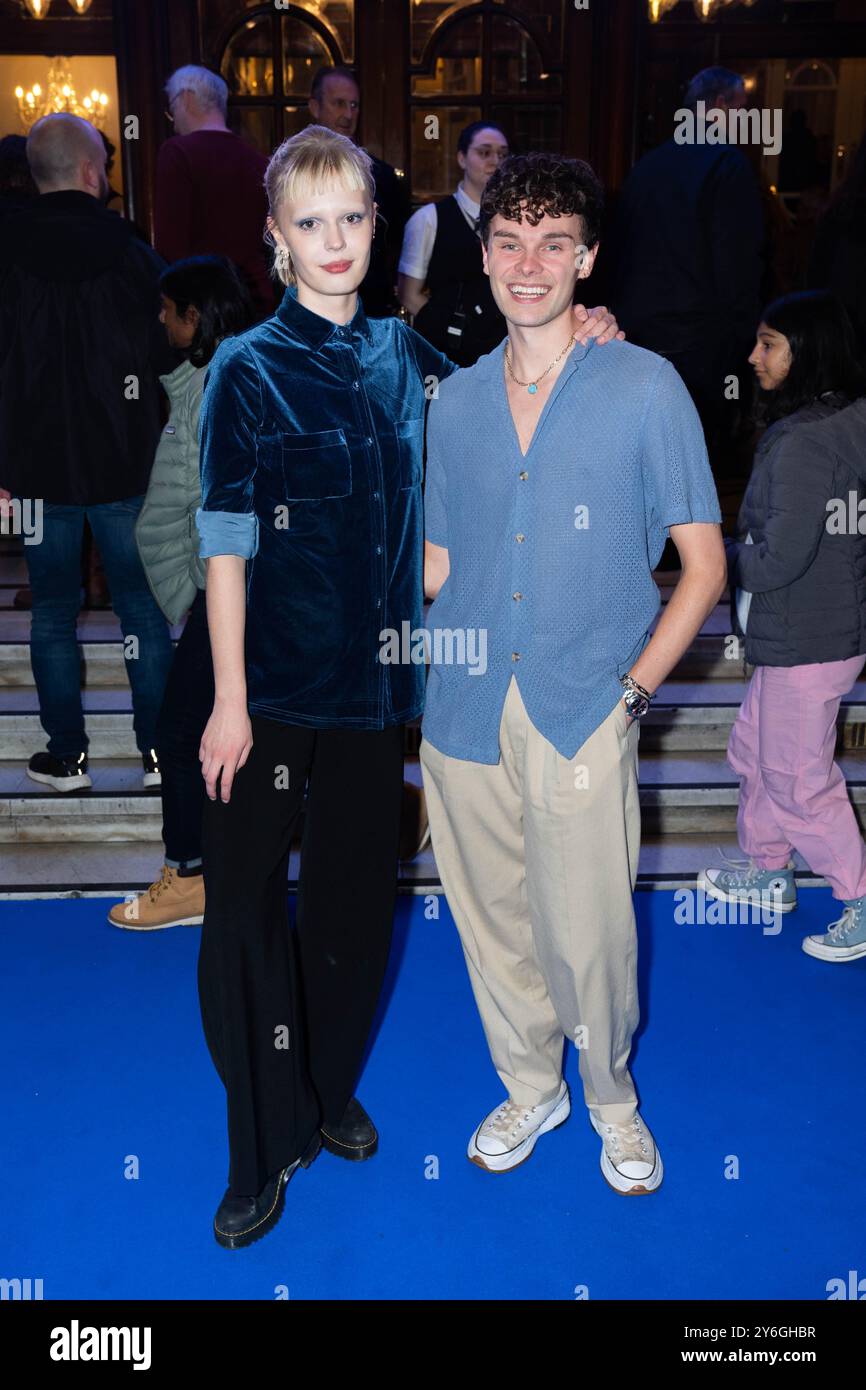 Ella Maisy Purvis and a guest attend the premiere of Blue Man Group ...