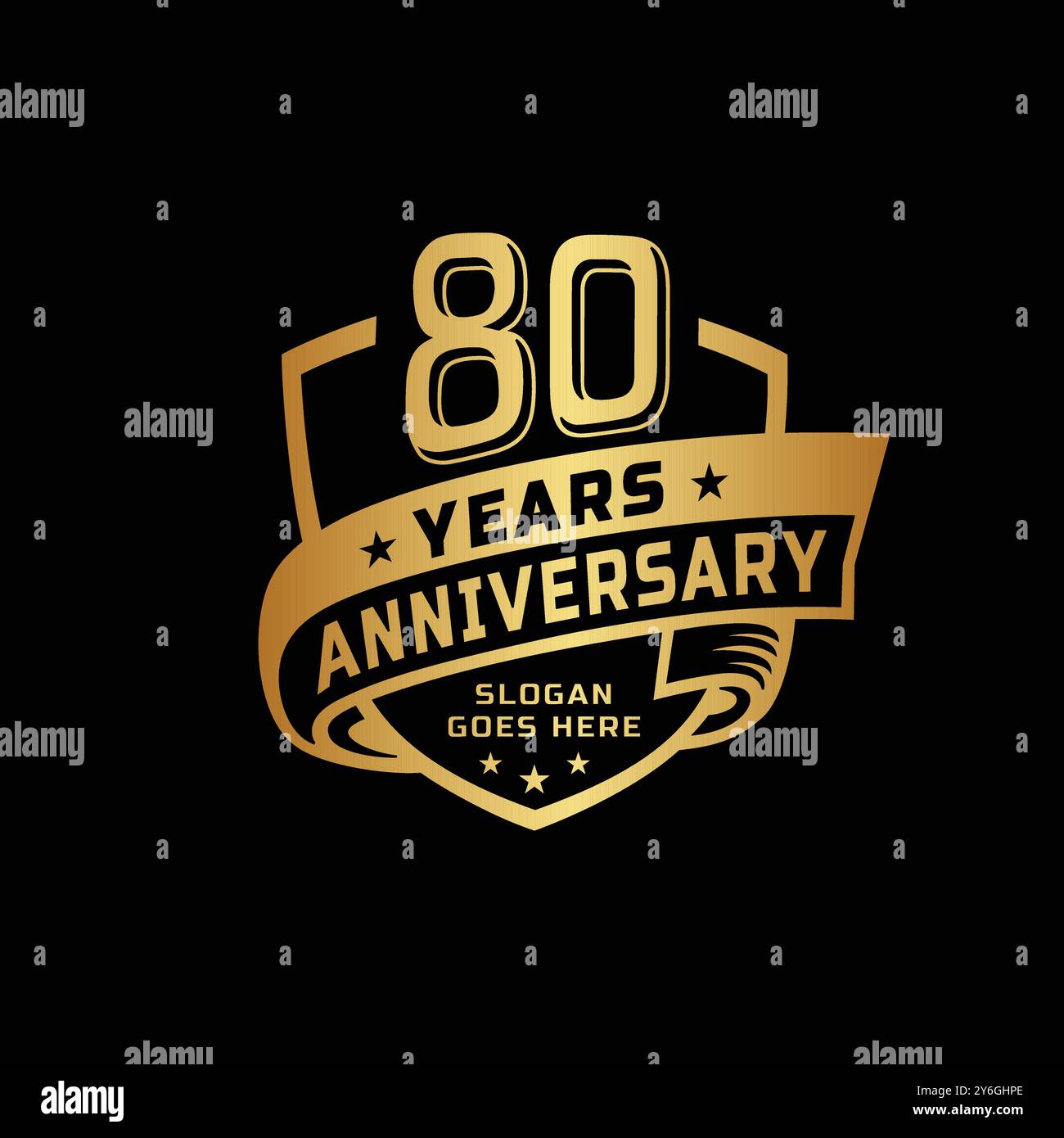 80 years anniversary celebration design template. 80th anniversary logo ...