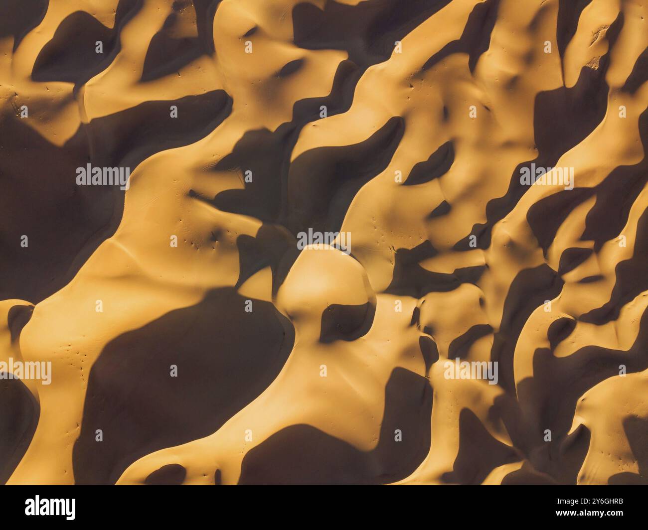 Aerial top view on sand dunes in Sahara desert Stock Photo - Alamy