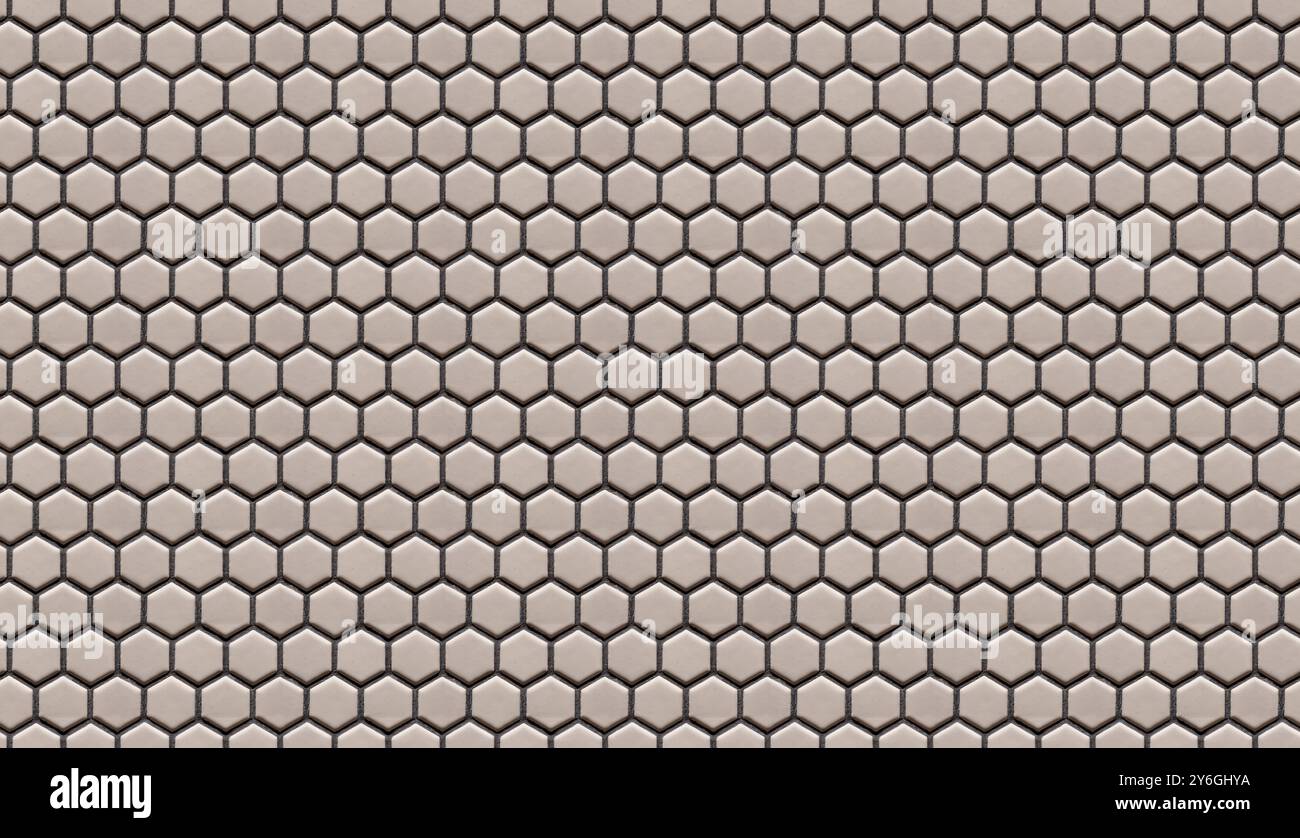 Seamless hexagonal tile pattern in neutral tones, creating a textured ...