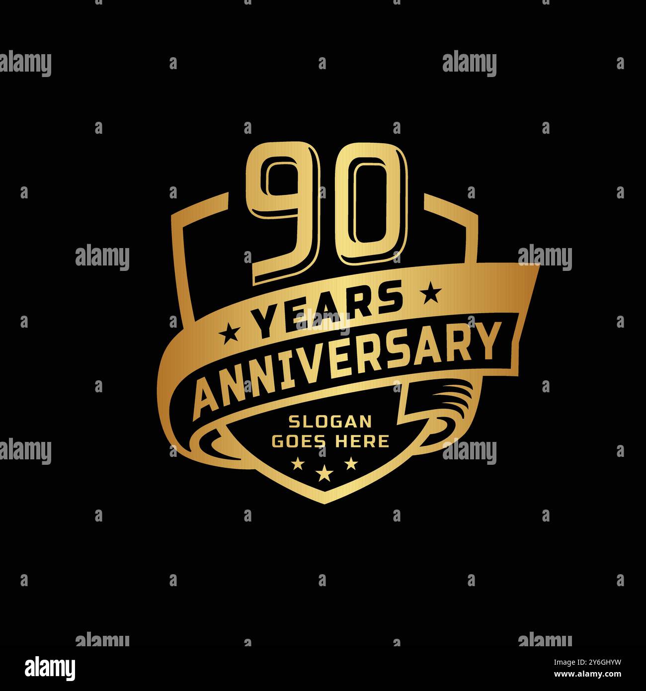 90 years anniversary celebration design template. 90th anniversary logo ...