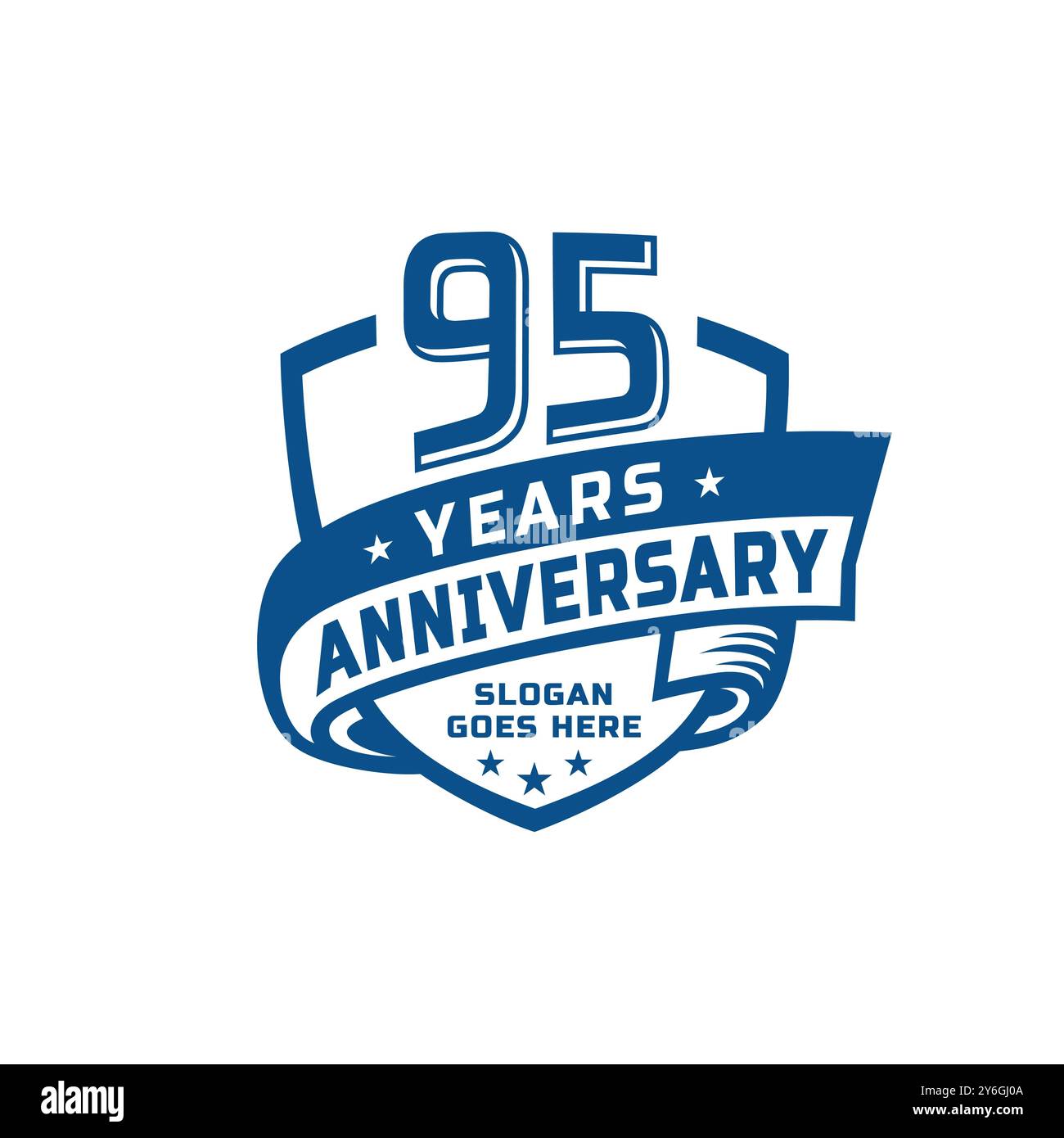 95 years anniversary celebration design template. 95th anniversary logo. Vector and illustration ...