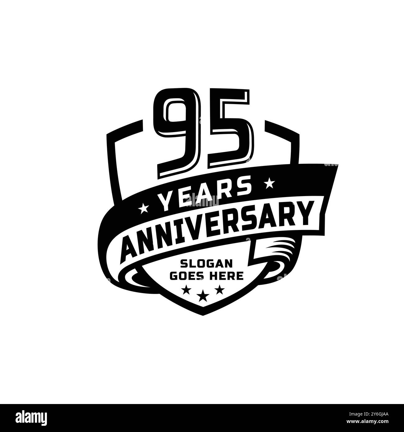 95 years anniversary celebration design template. 95th anniversary logo ...