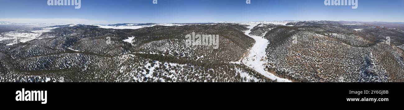 Aerial view atlas mountains covered hi-res stock photography and images ...