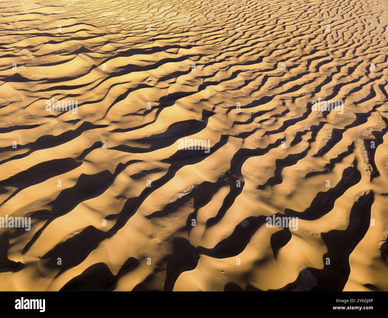 Aerial top view on sand dunes in Sahara desert Stock Photo - Alamy