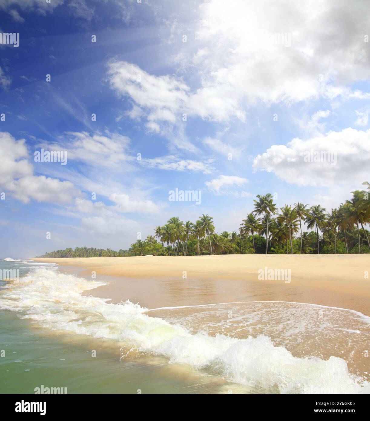 Beautiful beach landscape, ocean in India Stock Photo - Alamy