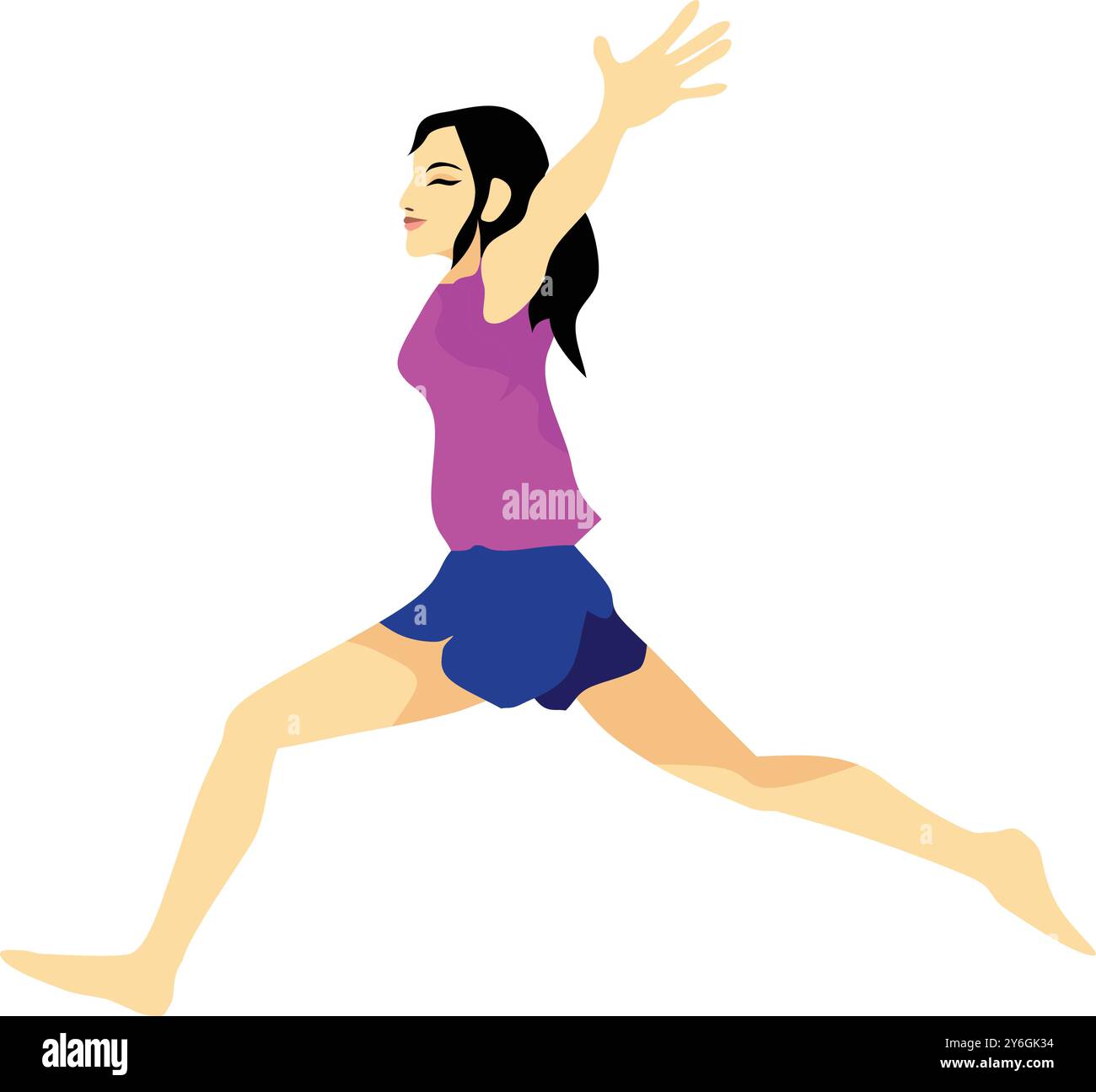 Beauty Girl Leaping Stock Vector Image & Art - Alamy