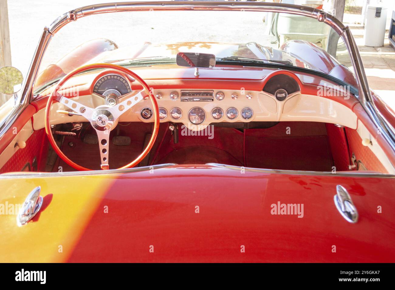 Hackberry, United States, November 2013: Interior of Chevrolet Corvette ...