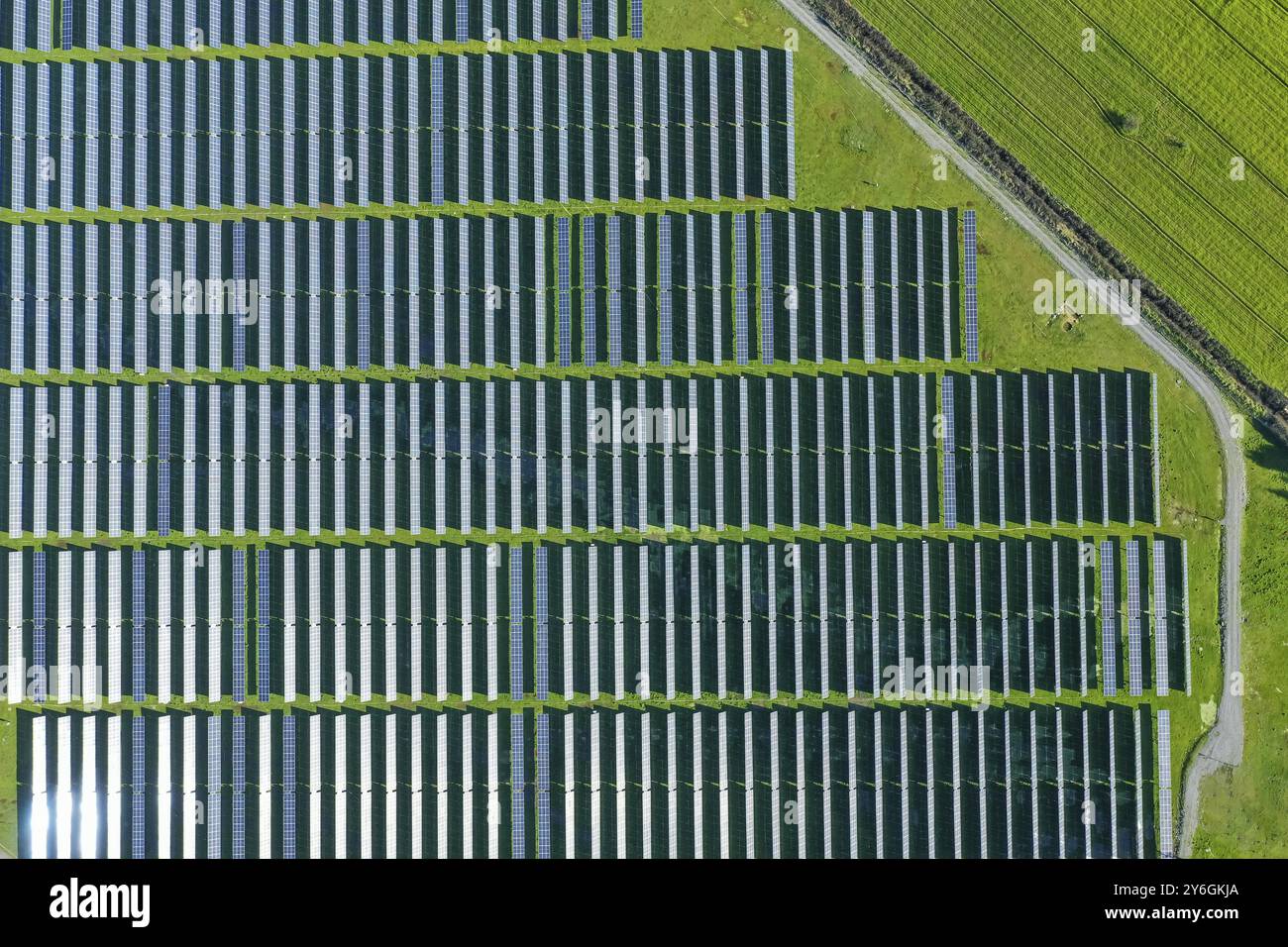 Top down view solar panels hi-res stock photography and images - Alamy