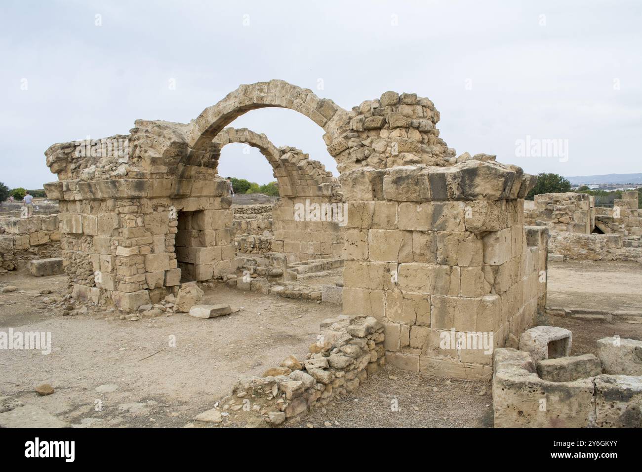 Pafos, Cyprus, Roman archeological site of paphos. Ancient civilization ...