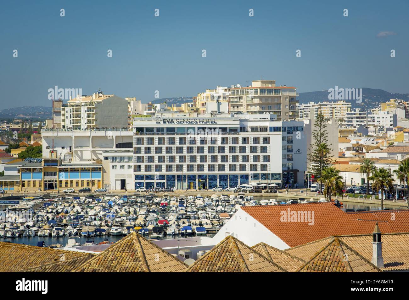 Faro, Portugal, September 2022: View on Eva Senses Hotel and marina in ...