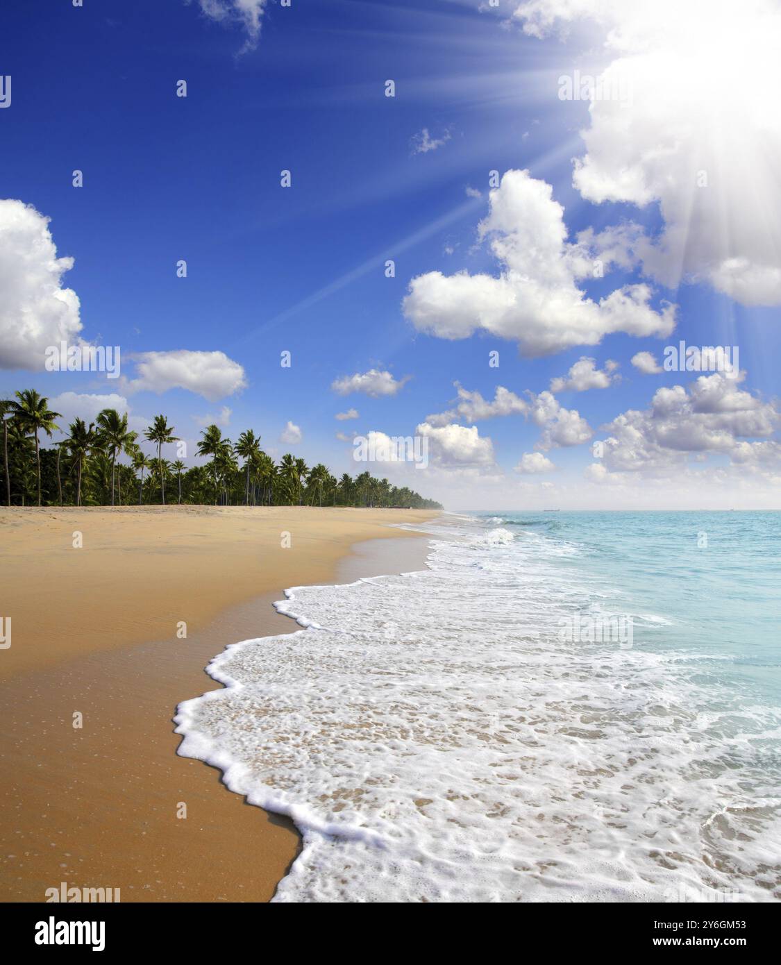 Beautiful beach landscape, ocean in India Stock Photo - Alamy