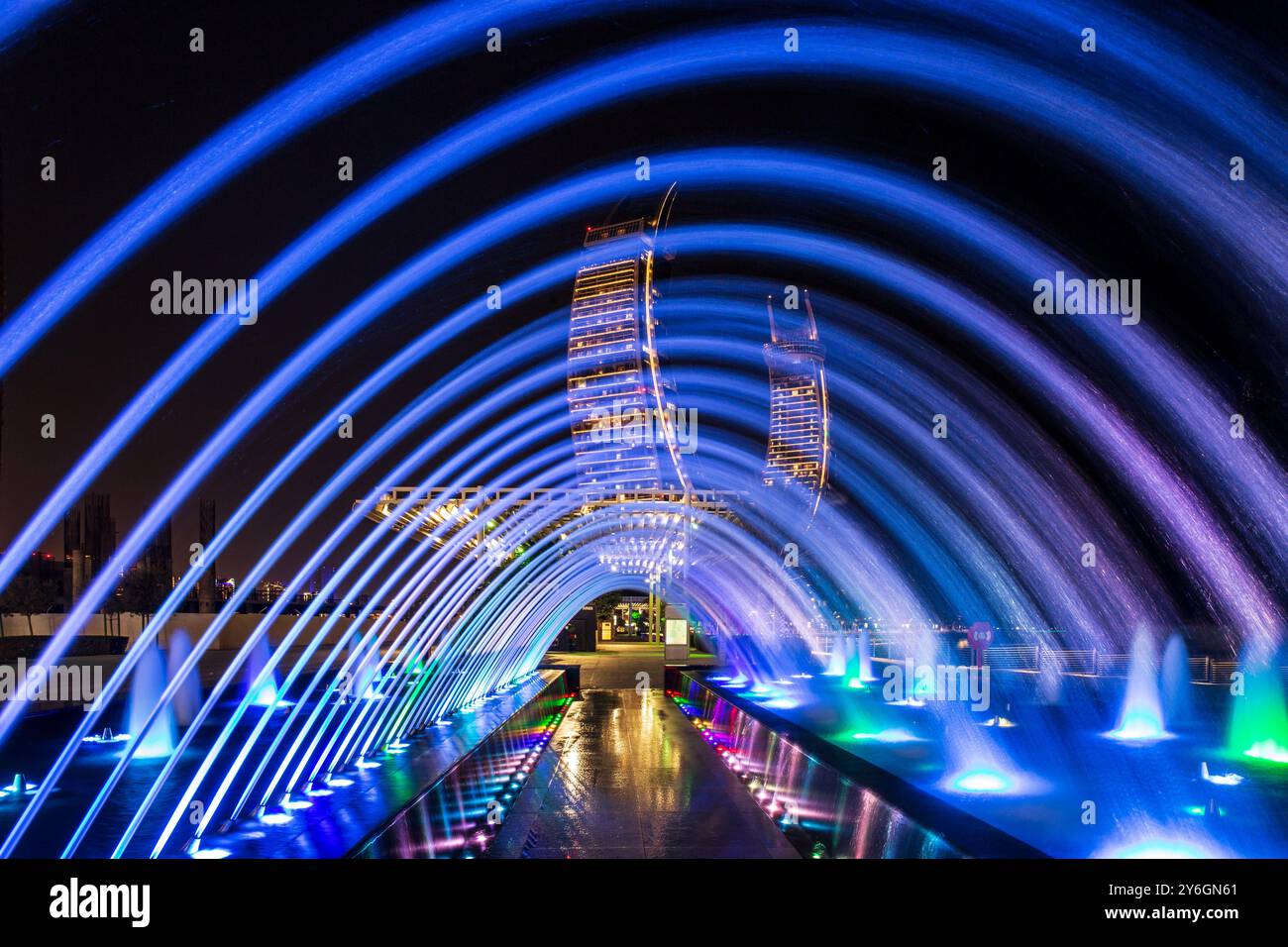 The Katara Towers (2022) with one tower containing the 5-star Raffles ...