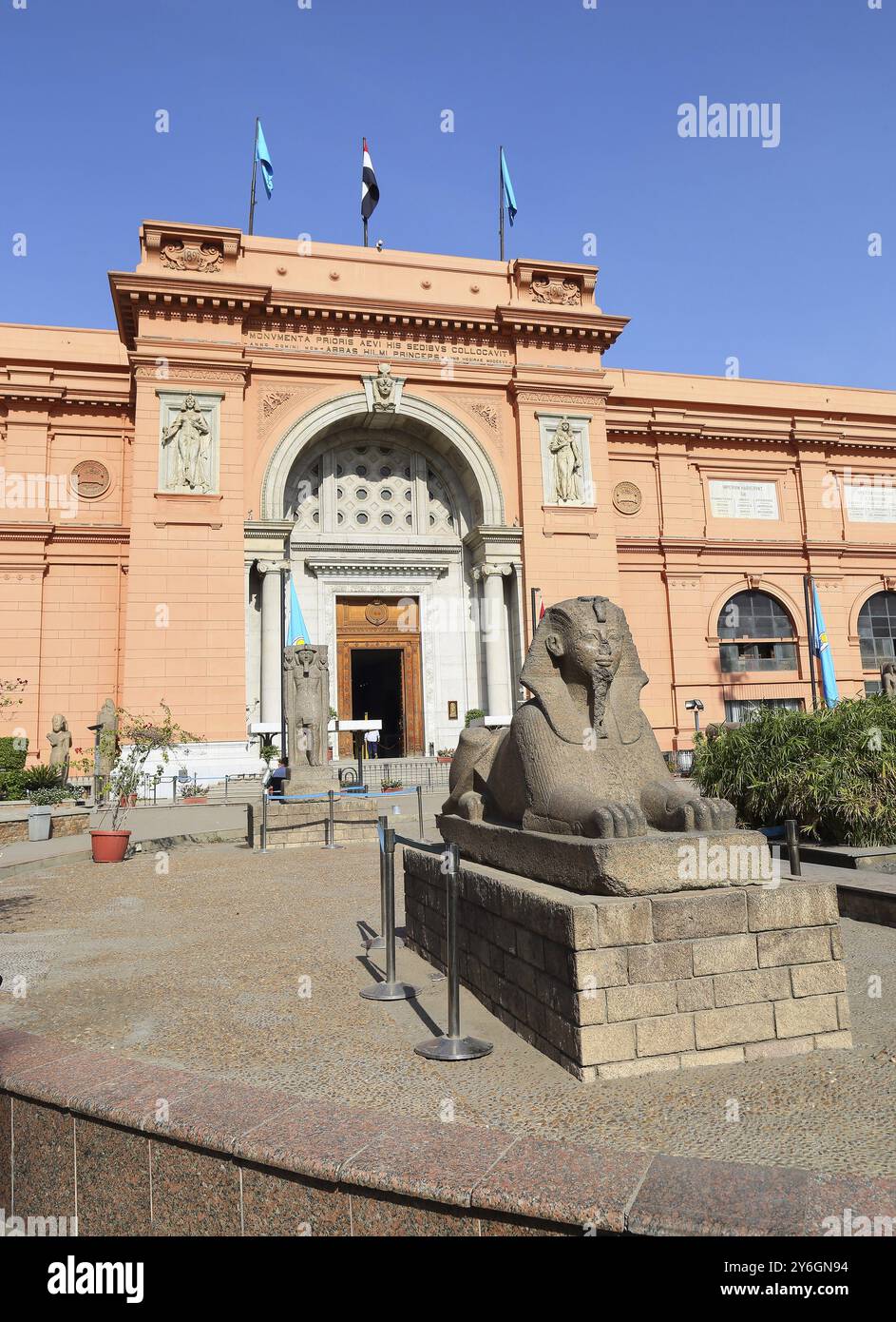 Small sphinx statue near Egyptian Museum in Cairo, Egypt, Africa Stock ...