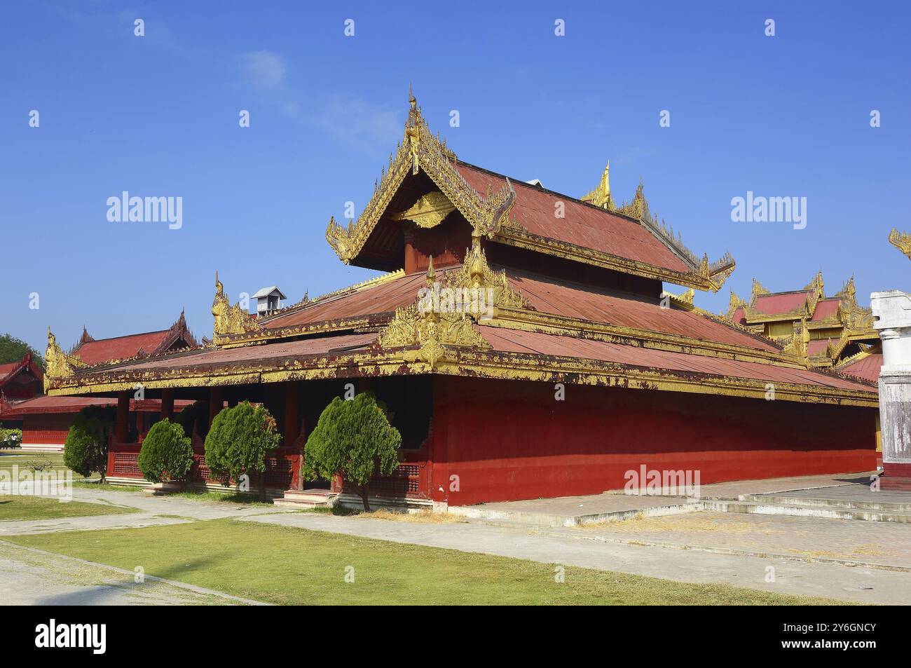Buildings of Royal Palace in Mandalay, Myanmar (Burma Stock Photo - Alamy