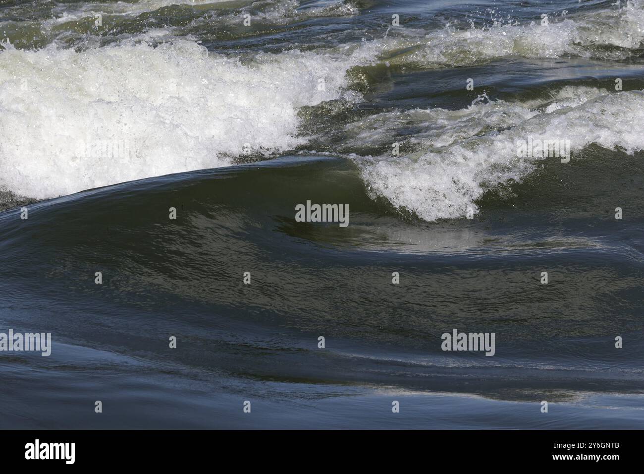 Nature, strong current in the Saint Lawrence River, Montreal, Canada ...