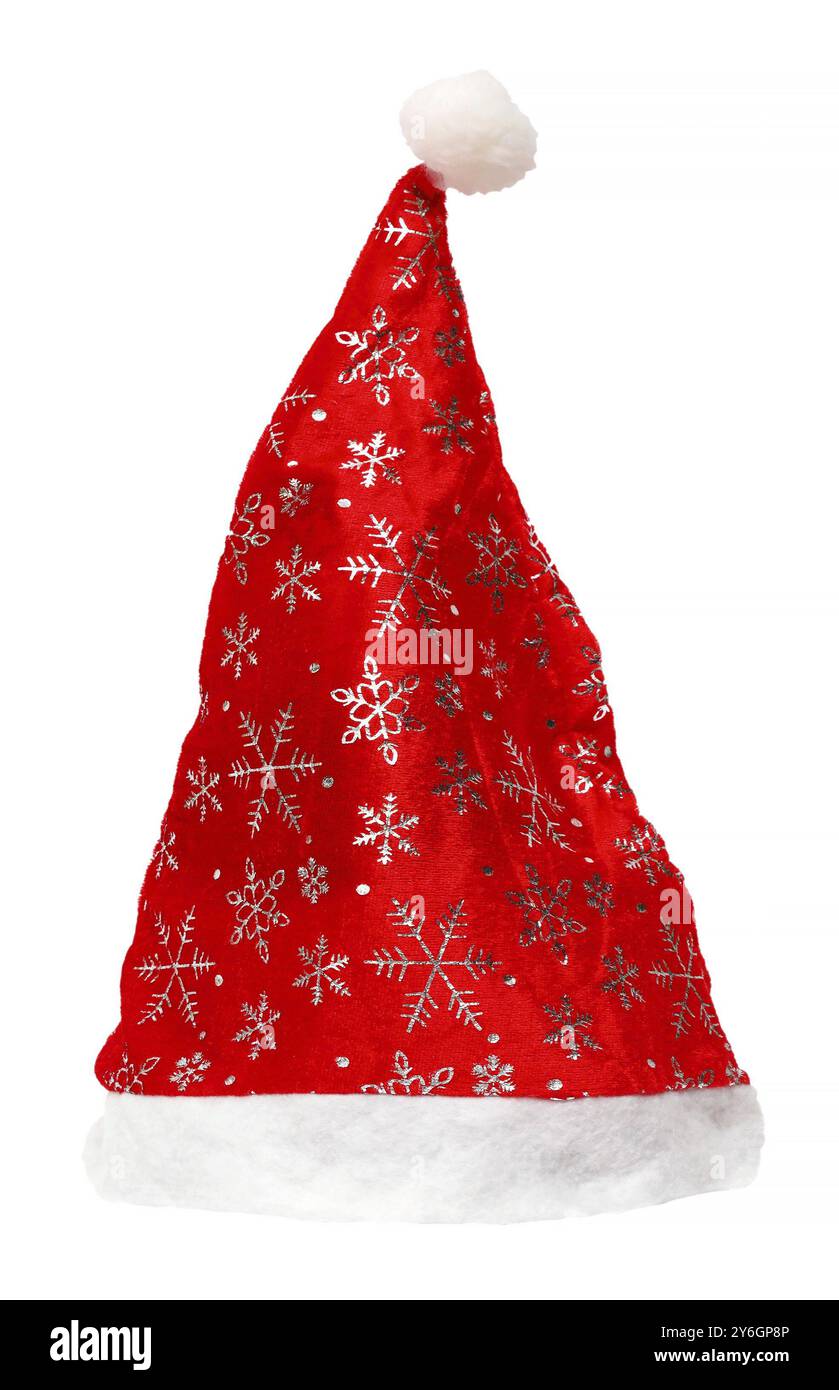 Santa Claus christmas red hat isolated on white Stock Photo - Alamy