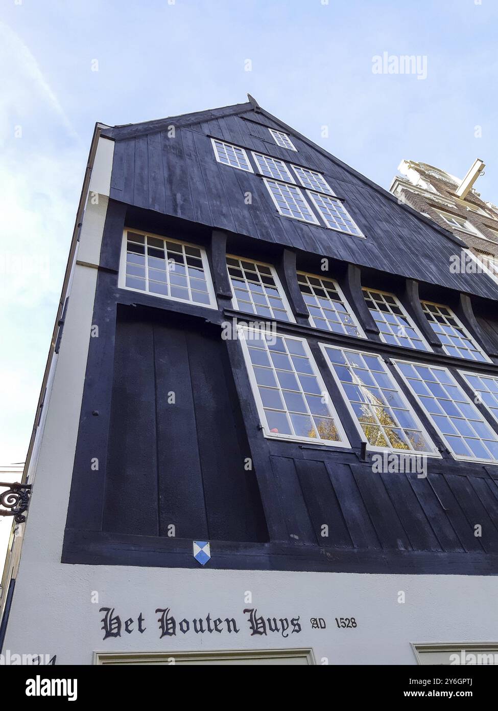 Amsterdam, Netherlands, October 2018: Houten Huis No. 34, wooden house ...