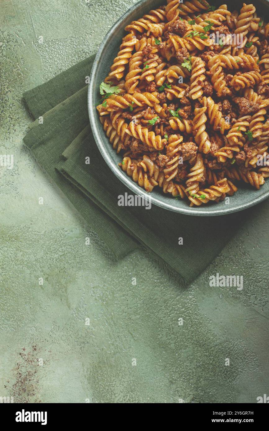 Food, Navy pasta, pasta with minced meat, homemade, fusilli pasta, no ...