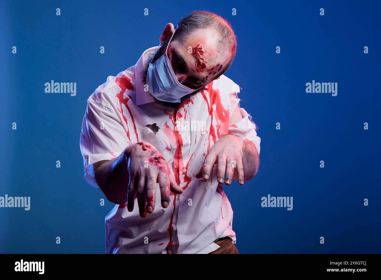 Creepy zombie hands frightening covered hi-res stock photography and ...