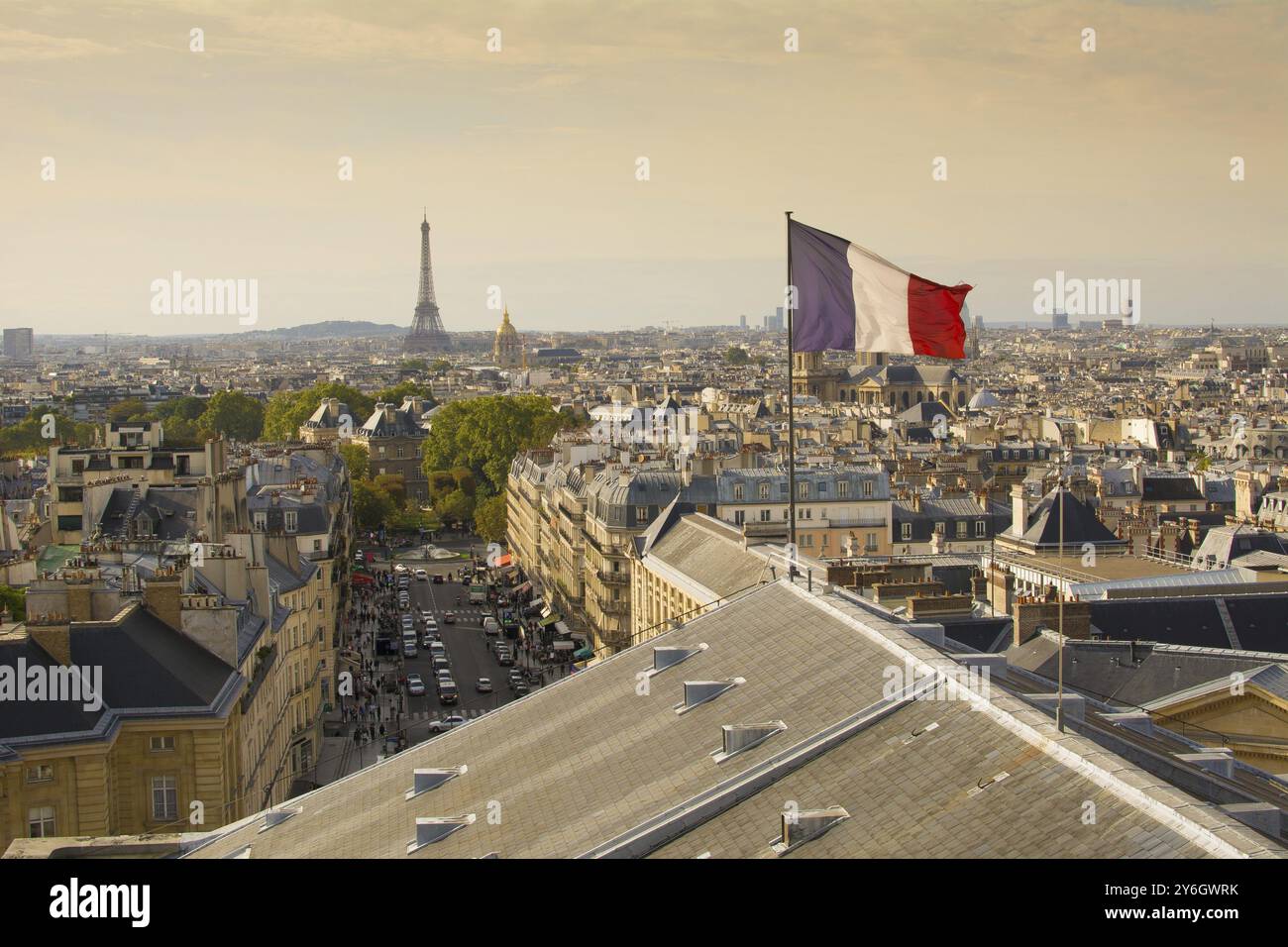 Paris, France, view on skyline and cityscape from the Pantheon, French ...