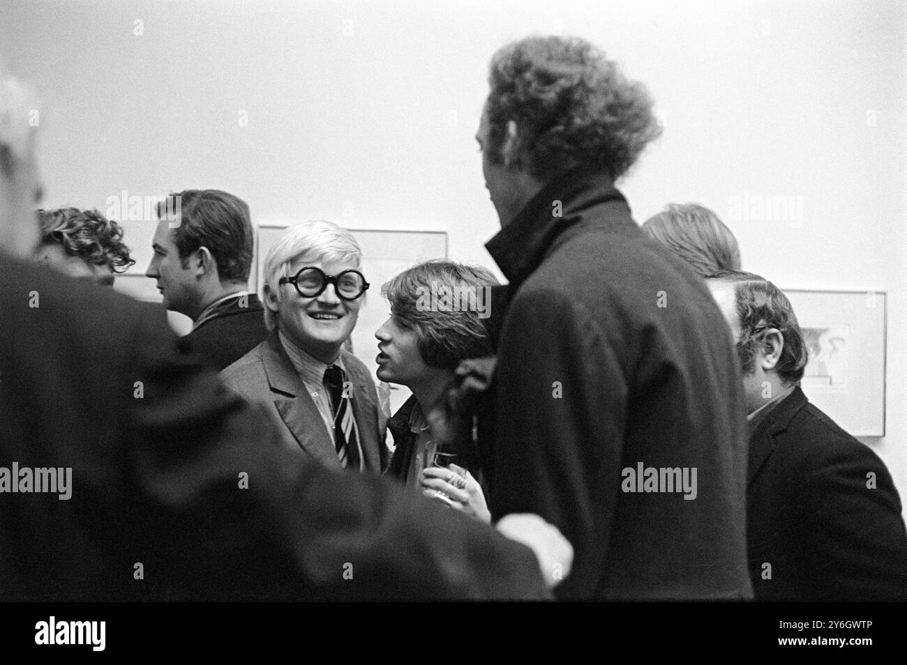 David Hockney. Hockney with his friend Peter Schlesinger whispering to ...
