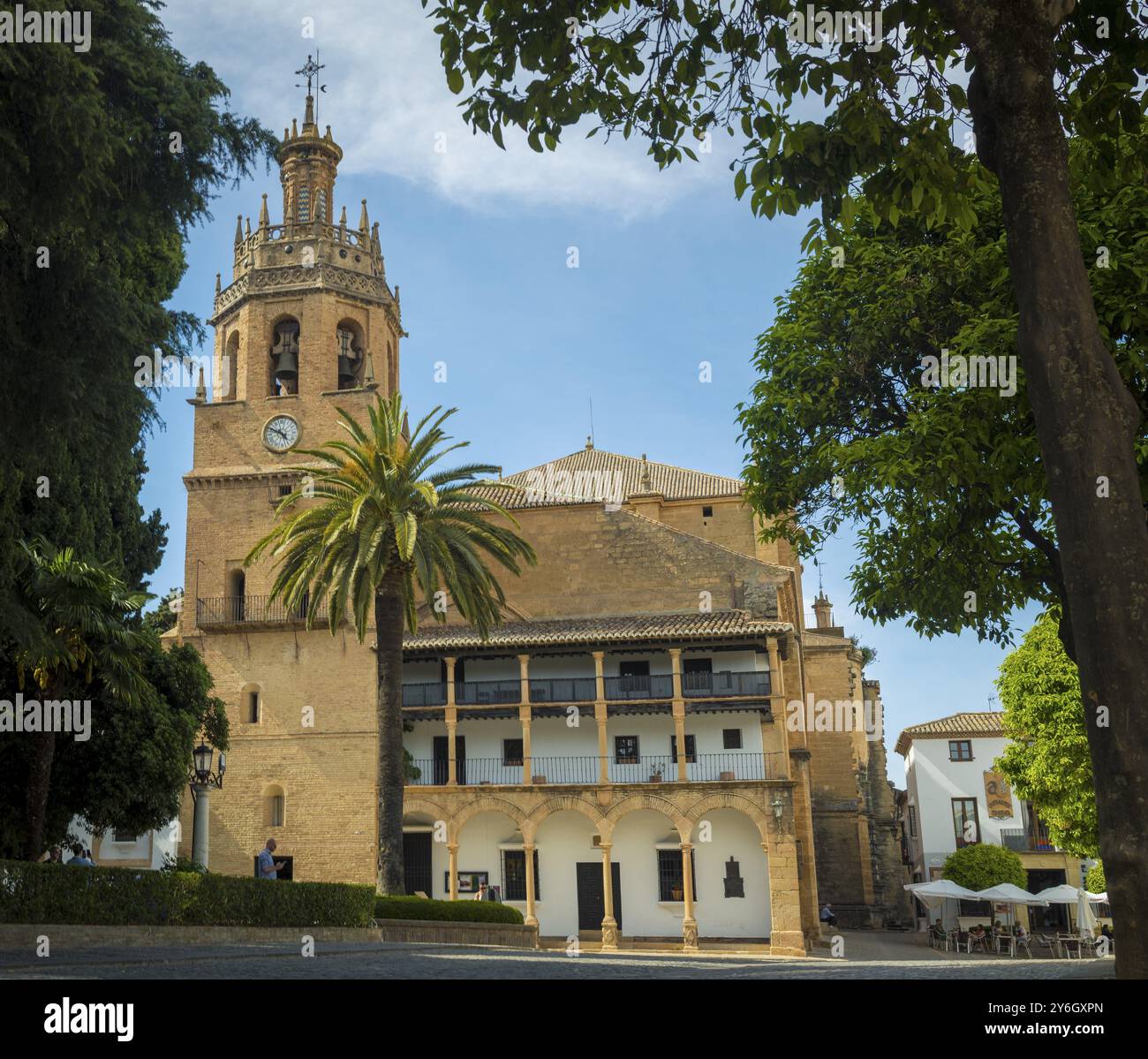 Ronda, Spain, April 2023: View on the Iglesia de Santa Maria la Mayor ...