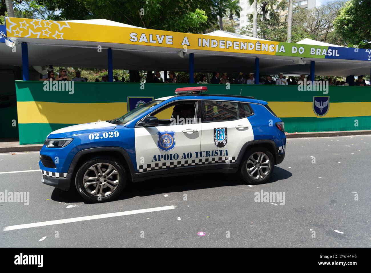 Salvador, Bahia, Brazil - September 07, 2024: A municipal civil guard ...
