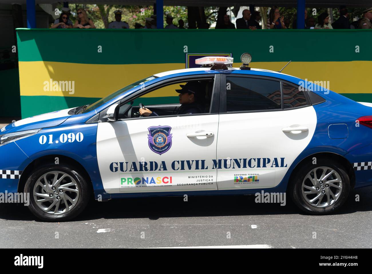 Salvador, Bahia, Brazil - September 07, 2024: A municipal civil guard ...