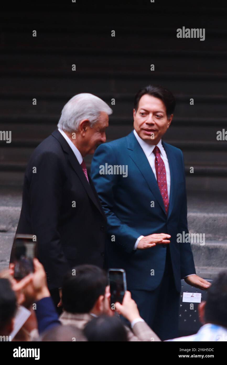 Mexico City, Mexico. 25th Sep, 2024. Mexican President Andres Manuel ...