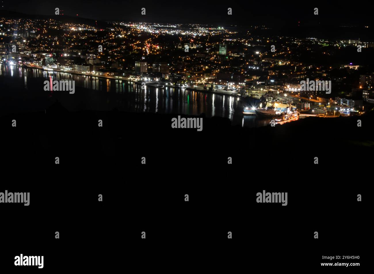 St johns newfoundland harbour night hi-res stock photography and images ...