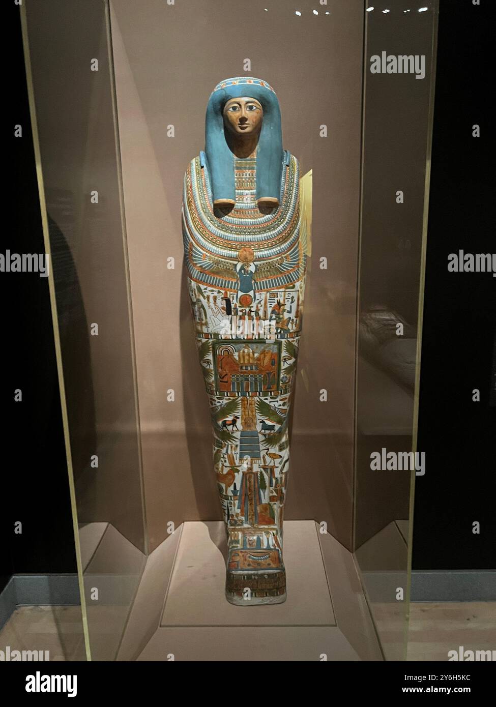 Inner Cartonnage of Gautseshenu, Linen, plaster, pigment, human remains ...