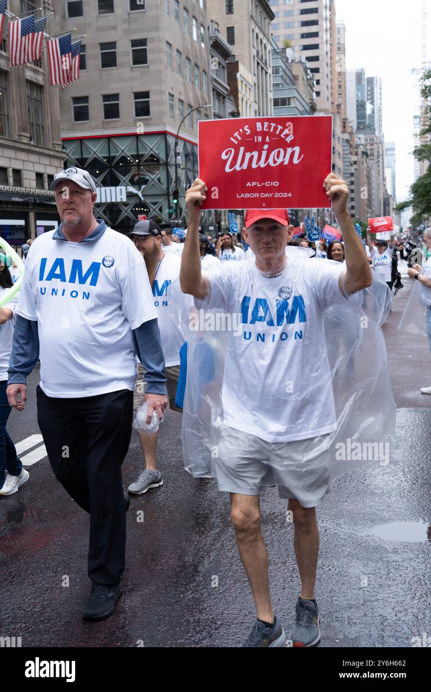 The annual New York City Labor Day Parade marches up 5th Avenue. Being ...