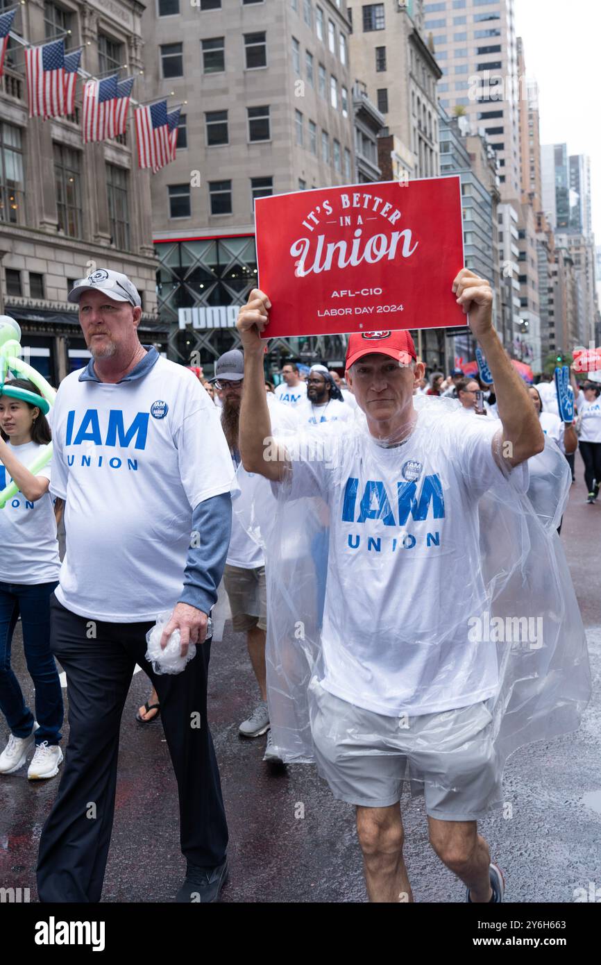 The annual New York City Labor Day Parade marches up 5th Avenue. Being ...