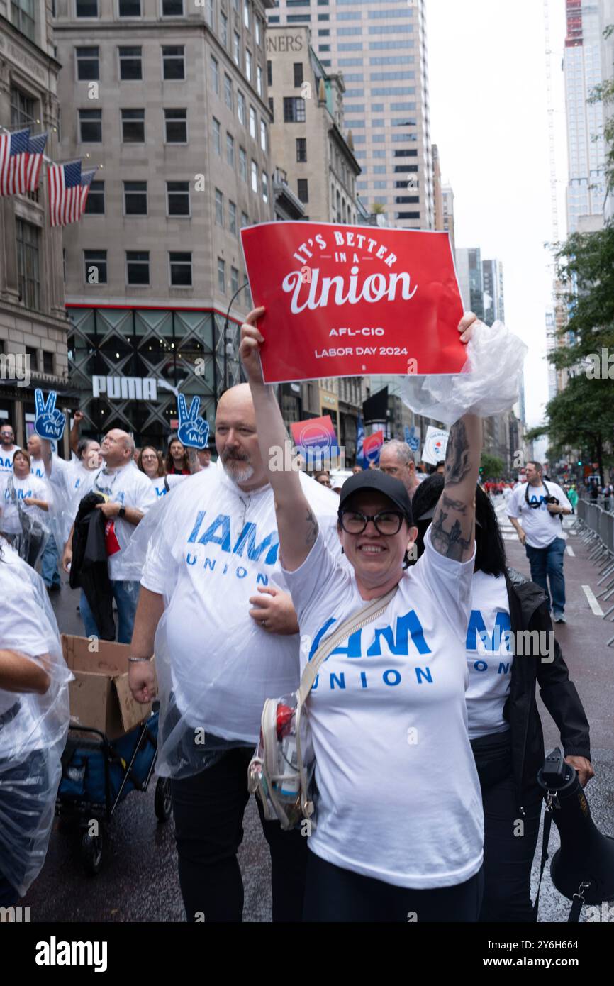 The annual New York City Labor Day Parade marches up 5th Avenue. Being ...
