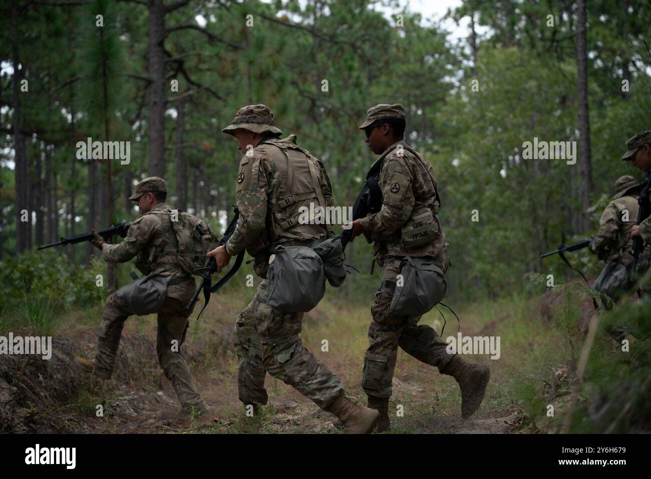 Paratroopers of the 647th Quartermaster Company assigned to the 3rd ...
