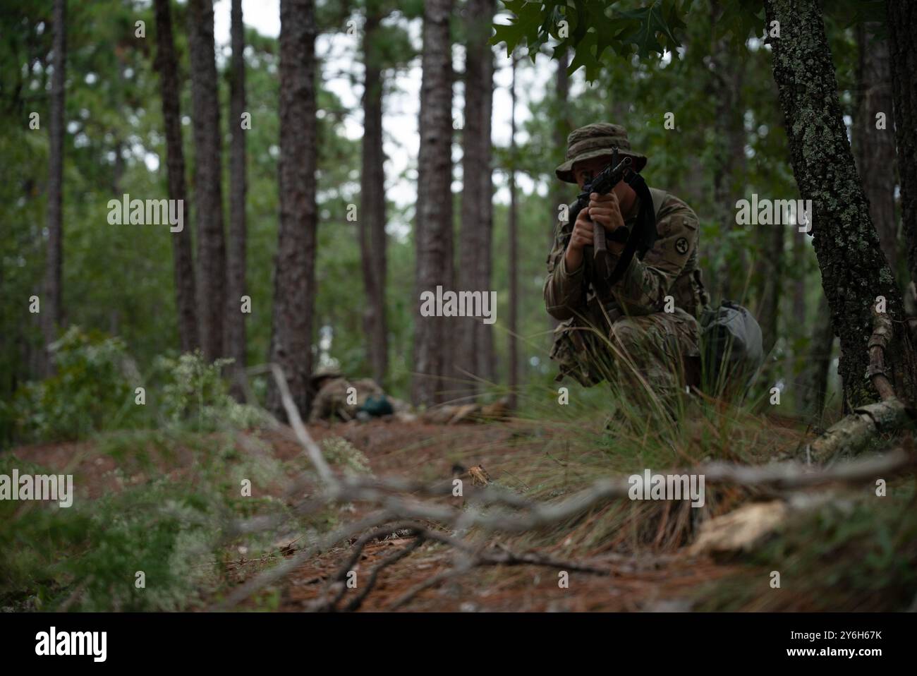 Paratroopers of the 647th Quartermaster Company assigned to the 3rd ...