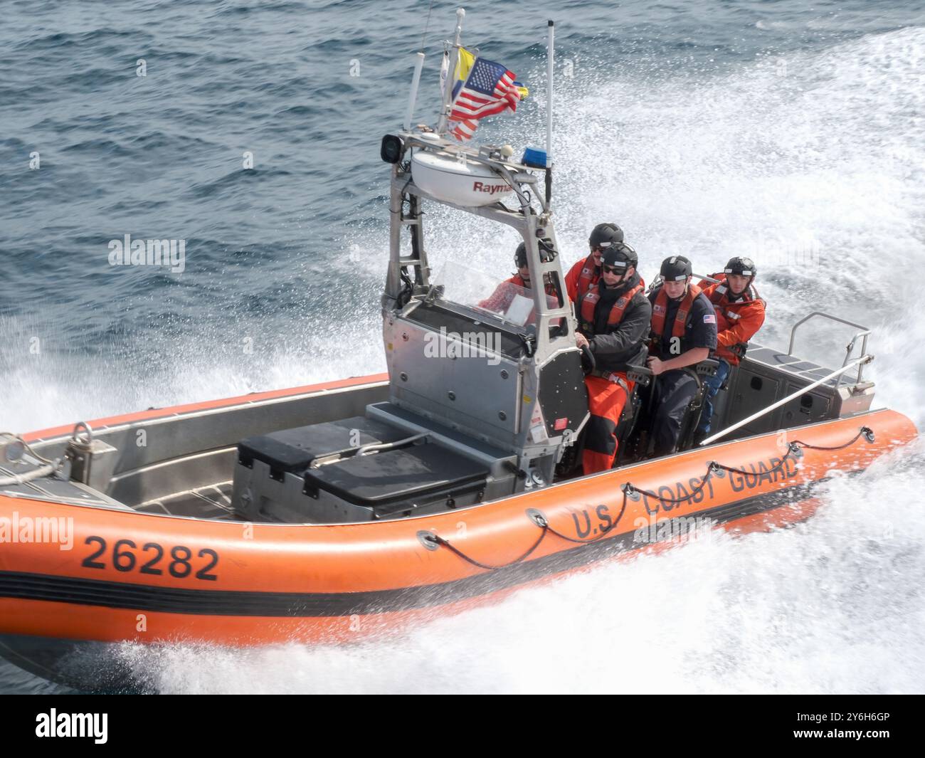 A Coast Guard Cutter Northland (WMEC 904) small-boat crew performs ...