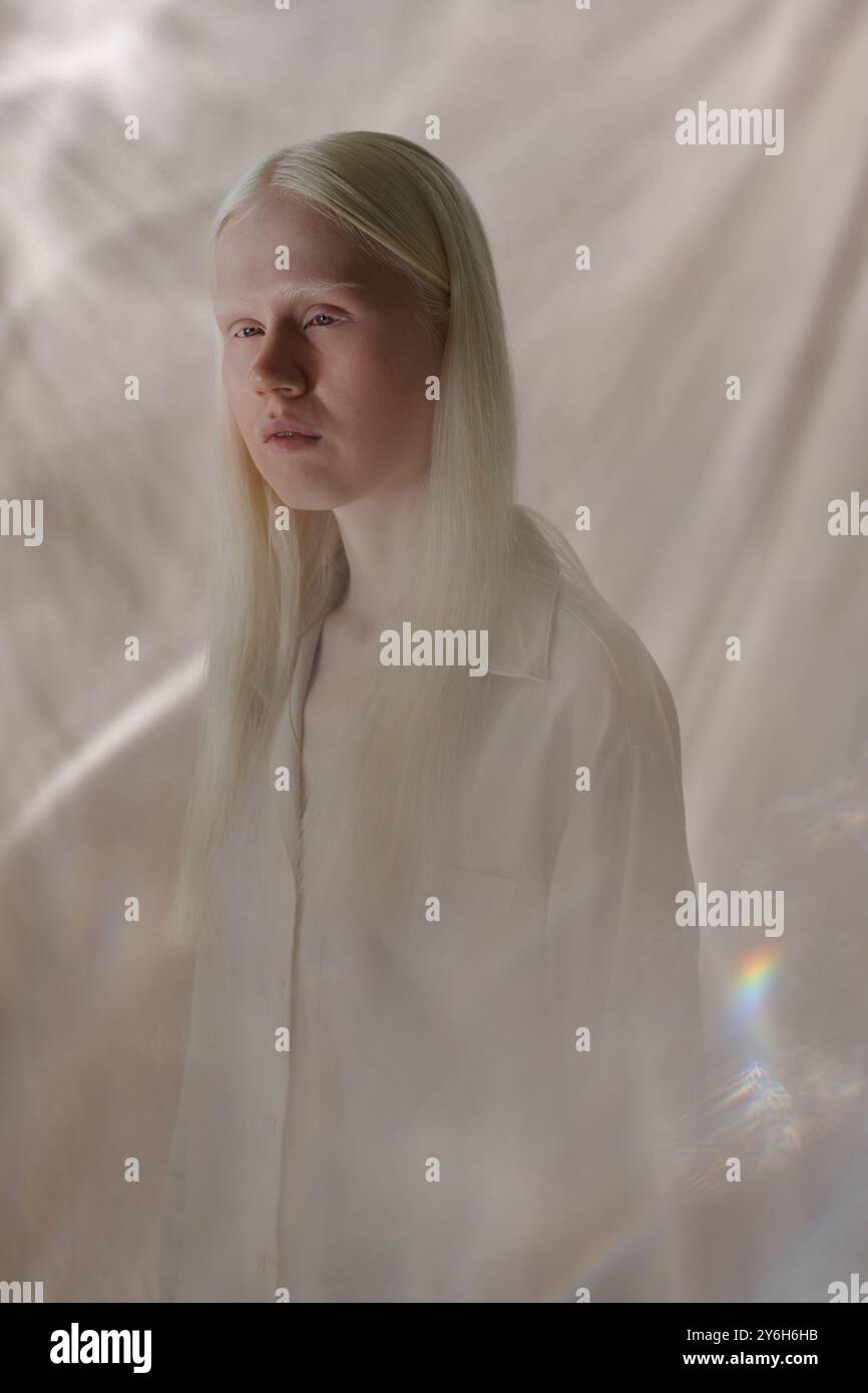 Mysterious Young Woman Studio Portrait Stock Photo - Alamy