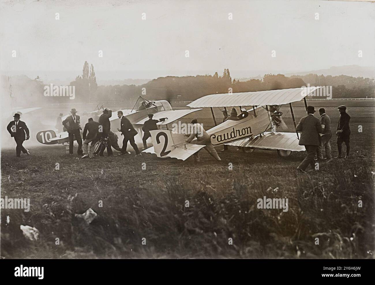 The Caudron O at the 1914 Fete d'Aviation. Aviation festival in ...