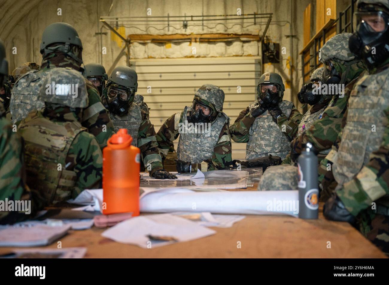 U.S. Air Force Airmen assigned to the 673d Civil Engineer Group ...