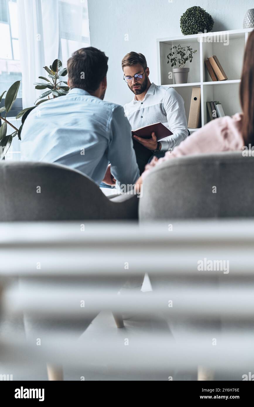 Searching for solution. Young married couple saving their marriage ...