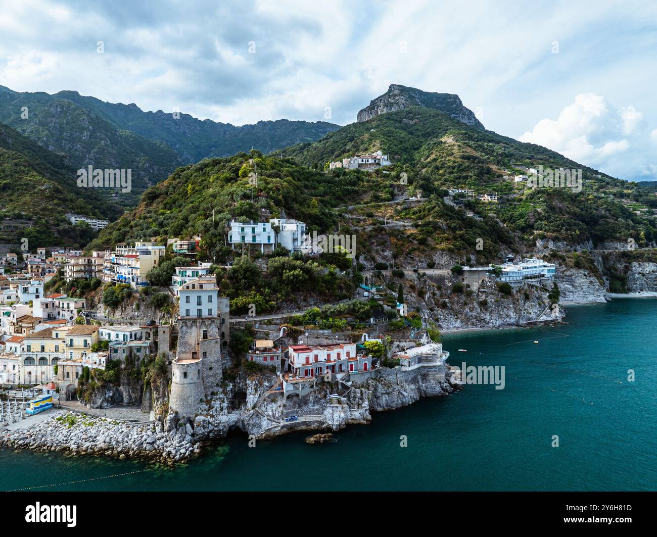 Cetara from drone amalfi coast hi-res stock photography and images - Alamy
