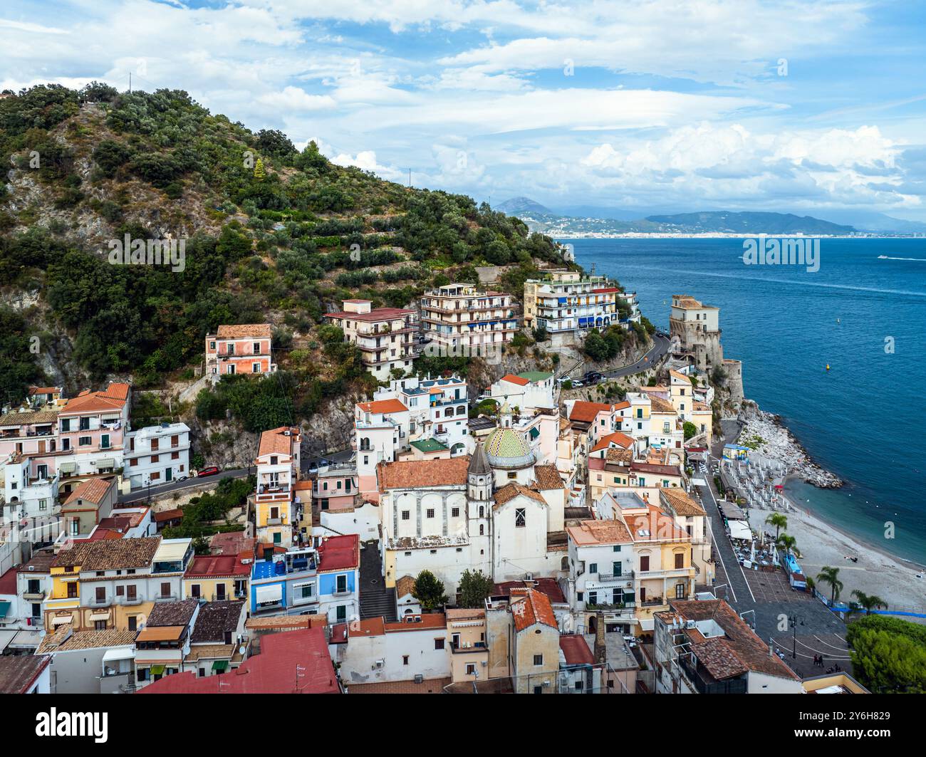 Aerial view cetara amalfi coast hi-res stock photography and images - Alamy