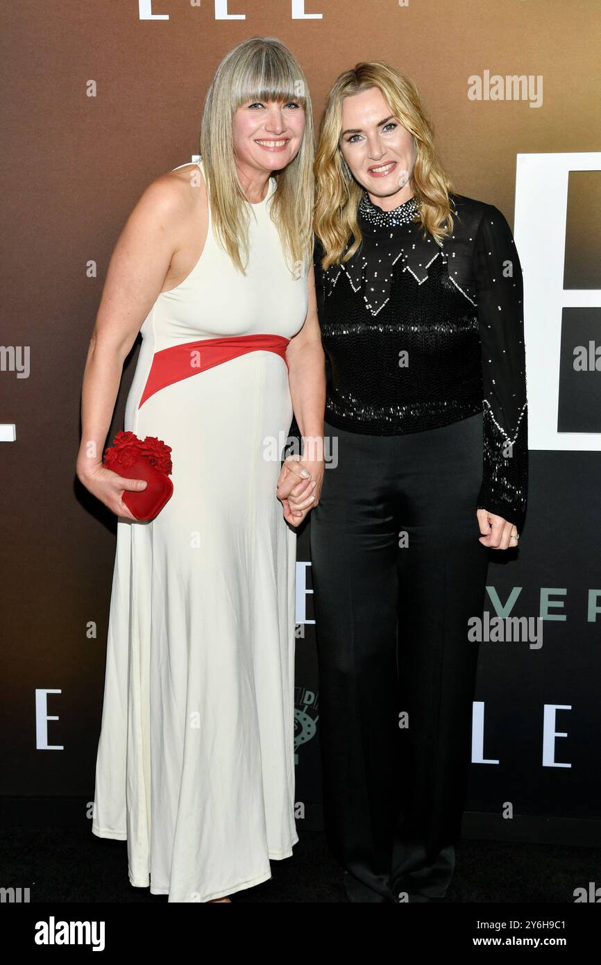 Kate Solomon, left, and Kate Winslet attend the special screening of ...
