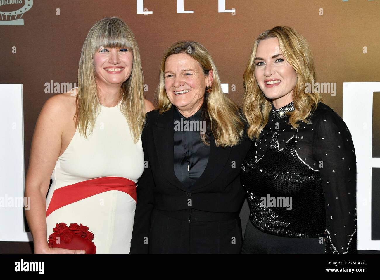 Kate Solomon, from left, Ellen Kuras, and Kate Winslet attend the ...