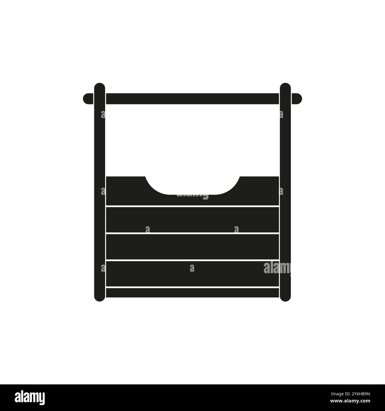 Hanging shop sign icon. Rectangular banner frame. Minimalistic black ...