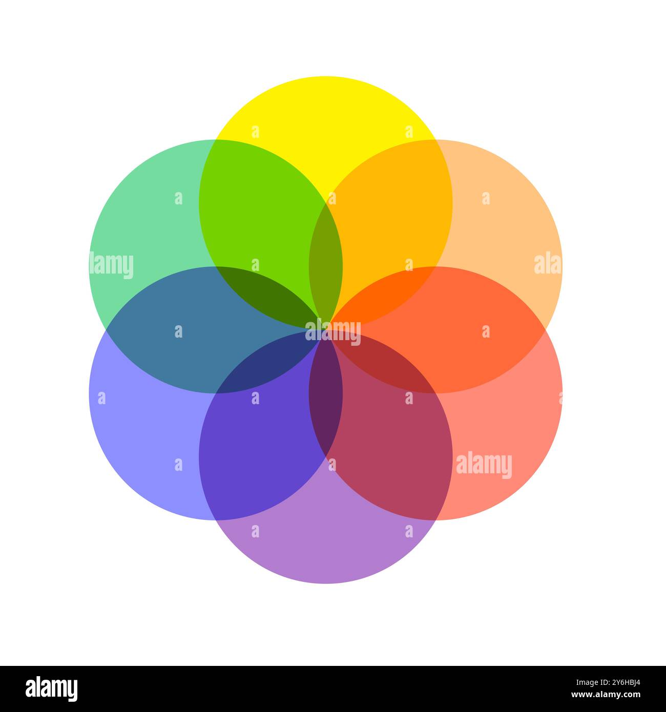 Colorful flower of life, Transparent Color spectrum isolated on white ...