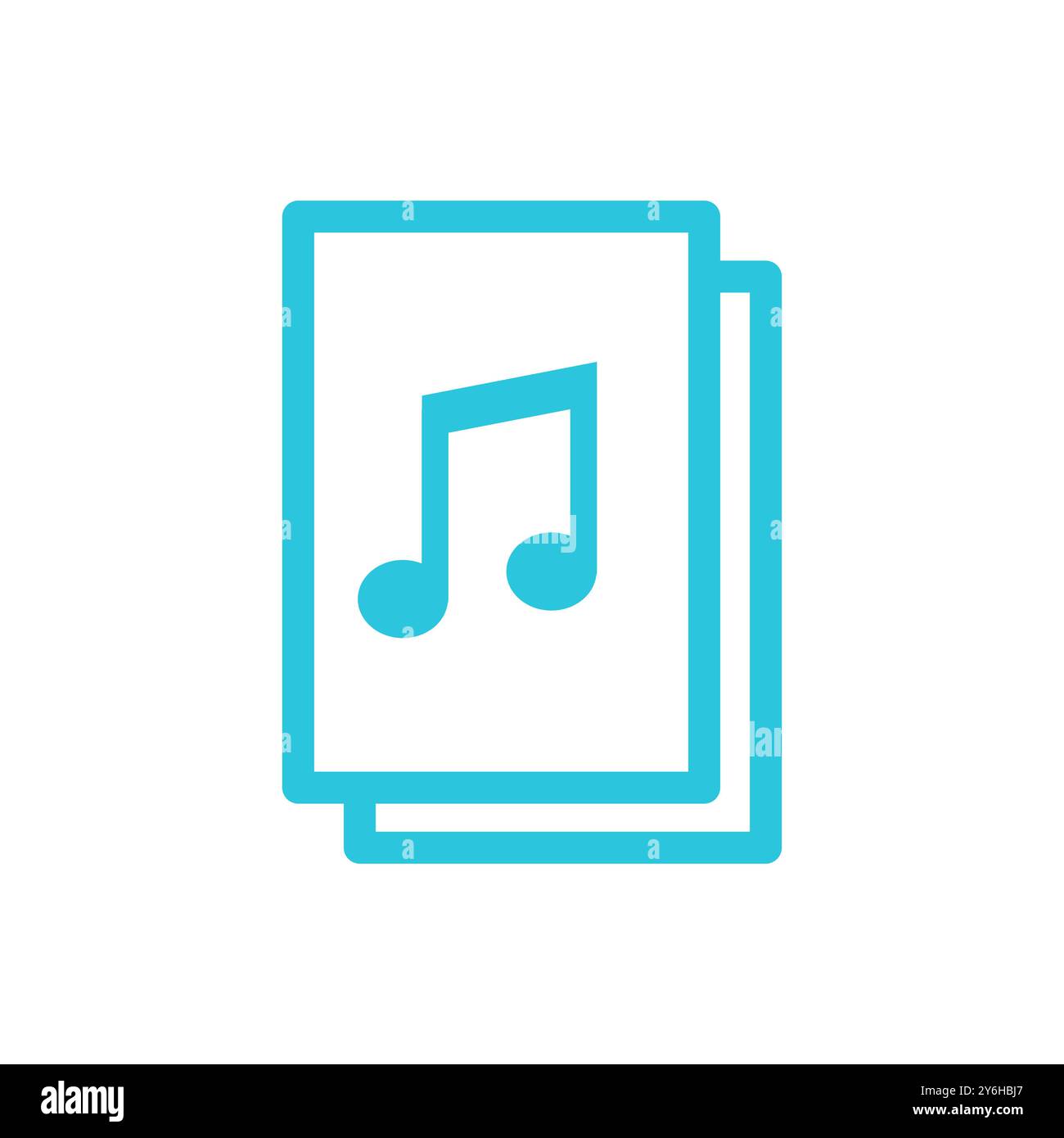 Prelude, music notes sheet icon. Isolated on white background. From ...