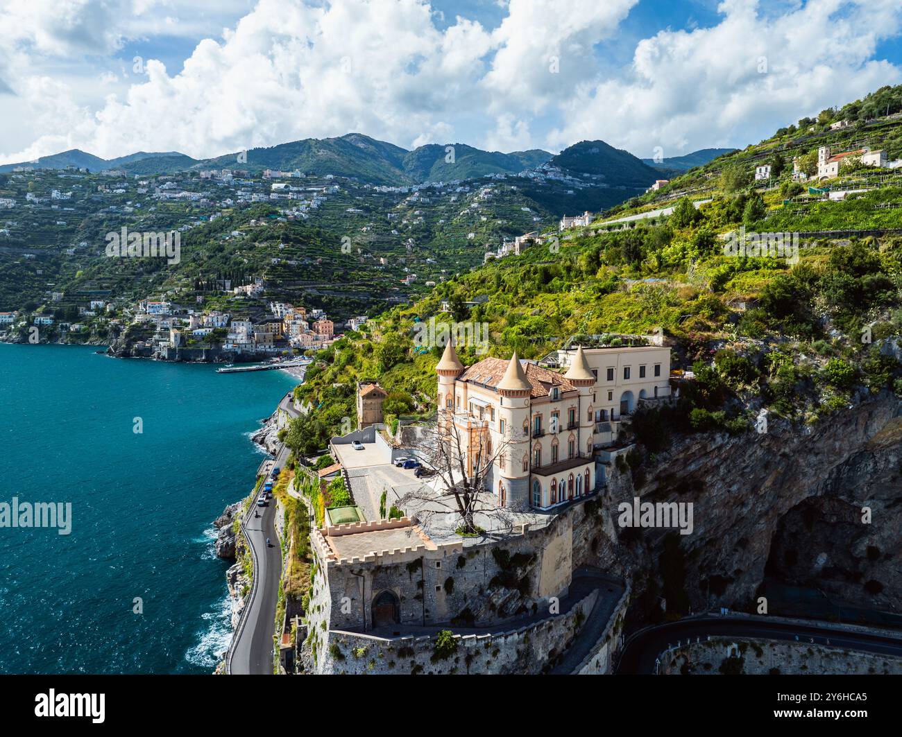 Maiori from drone amalfi coast hi-res stock photography and images - Alamy